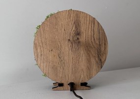 Li-Go "Kříž v mechu" lampa 20x22cm provedení povrchu: dub světlý