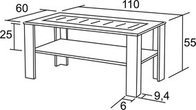 Bradop Konferenční stolek Matěj K151 | Provedení: DS-Dub sonoma