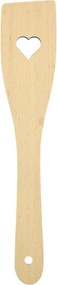 AMADEA Dřevěná obracečka se srdcem, masivní dřevo, 28 cm