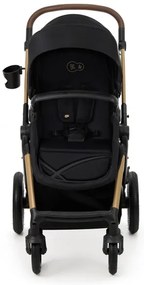 KINDERKRAFT-Kombinovaný kočárek 3v1 MOOV 2 AIR Pure black + autosedačka MINK PRO