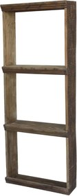 Hnědý antik nástěnný dřevěný regál Grimaud Unit - 62*20*162 cm