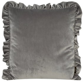 DEKORAČNÍ POVLAK NA POLŠTÁŘ VELVET25 45X45 CM STŘÍBRNÁ