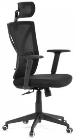 Kancelářská židle černá mesh plastový kříž KA-Q851 BK