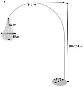 Designová stojanová lampa Kingdom 170 - 210 cm černá