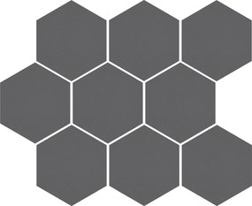 Cerrad Dlažba Cambia Grafit Lap Mozaika Hexagon 33,4x27,53 - 152316