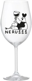 NERUŠŠŠ - čirá sklenice na víno 350 ml
