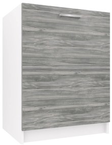 Kuchyňská skříňka Belini dřezová 60 cm šedý antracit Glamour Wood bez pracovní desky  TOR SDZ60/0/WT/GW/0/E