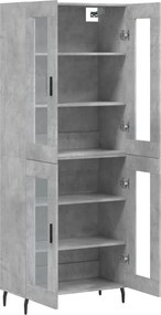 Skříň highboard betonově šedá 69,5x34x180 cm kompozitní dřevo 3198293