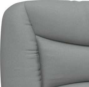 Postel s matrací Hvar světle šedá 100 x 200 cm textil 3208513