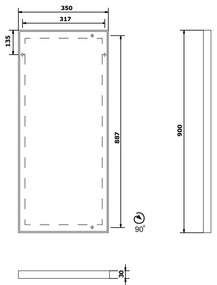 Sapho Sapho, Koupelnový set LATUS X 40, dub stříbrný, KSET-077