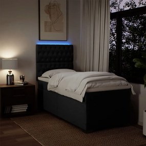 Box spring postel s matrací černá 100 x 200 cm textil 3292708