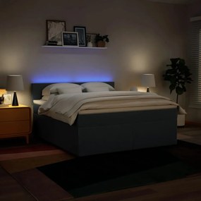 Box spring postel s matrací modrá 180x200 cm textil 3288266