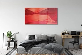 akrylový obraz Žena v červeném tylu 140x70 cm