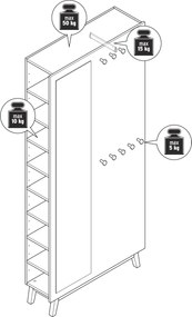 Tchibo - Multifunkční skříň do předsíně - barva: bílá