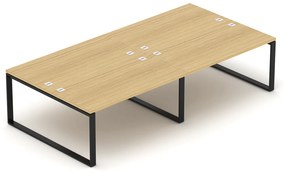 Kancelářský stůl EPIC (4.osoby), 240/280/320/360cm, kovová podnož O
