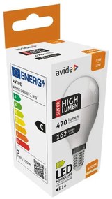 Ultra úsporná prémiová LED žárovka E14 2,9W 470lm G45, denní, ekv. 40W, 3 roky