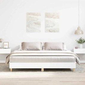 Rám postele bez matrace bílý 200x200 cm Dřevěné konstrukce 3328699