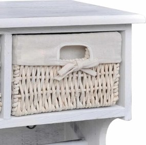 Nástěnná police bílá 60 x 23,5 x 33 cm dřevo pavlovnie 240792