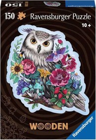 RAVENSBURGER DŘEVO Puzzle 150 dílků Tajemná sova 27x20cm skládačka 2417511