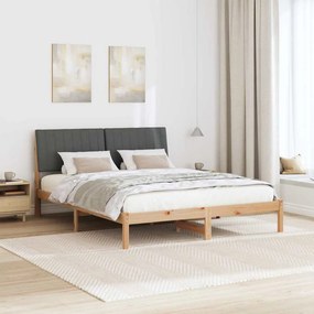 Rám postele s čelo Hnědá 150 x 200 cm Masivní borové dřevo 3394414