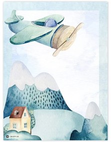 INSPIO Letadlo nad horami - obraz na stěnu