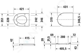 DURAVIT - Starck 3 WC sedátko, softclose, bílá (0063890000)