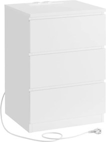 Noční stolek ANT-E1161 WT, mdf, bílá (40 x 35) cm