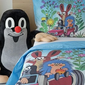 Bavlněné ložní povlečení Matějovský KRTEK V AUTĚ jednolůžko