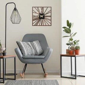 Dřevěné nástěnné hodiny z HDF - Černé, bílé nebo ořech | SENTOP HDFK038-orech wenge