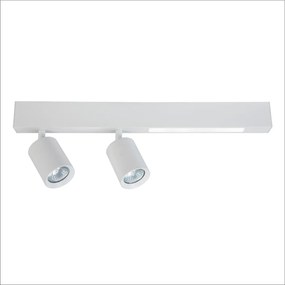 Stropní svítidlo Magnet, 2x bílé kovové stínítko + 1x LED 5W, w