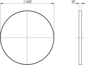 Gedy Gedy, Zrcadlo kulaté v plastovém rámu ø 60 cm, bílá, 600002