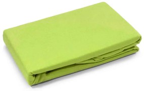 Dětské napínací prostěradlo LUX na matraci 120x60 cm, materiál 100% bavlna, barva zelená, všitá gumička po obvodu prostěradla k obepnutí matrace, hustá a pevná vazba textilie, vyrobeno z nejkvalitnějších bavlněných vláken