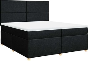 Box spring postel s matrací černá 200x200 cm textil 3293682