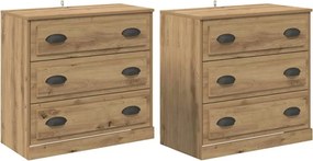 Konzole 2 ks Artisanový dub 70 x 35,5 x 67,5 cm 3402654
