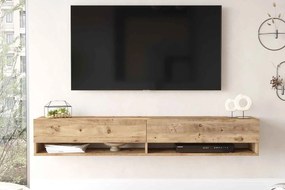 Designový nástěnný TV stolek Idonia 180 cm borovice