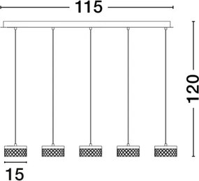 Závěsné LED svítidlo NOVA LUCE BION 32W 3000K 9186943