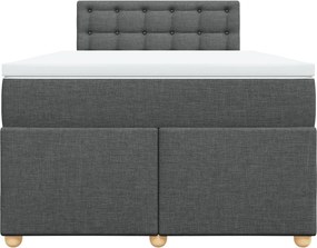 Box spring postel s matrací tmavě šedá 120x200 cm textil 3288962