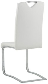 Sada 2 jídelních židlí z eko kůže bílé PICKNES Beliani