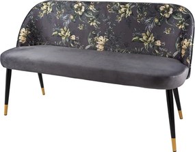 Designová lavice Jalisa 130 cm šedý samet
