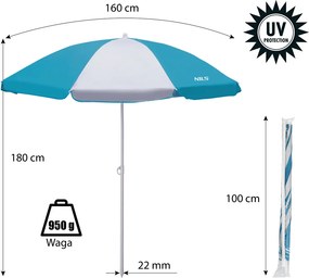 NC7813 SV.MODRÝ SLUNEČNÍK 160 CM NILS CAMP