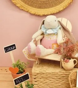 Doudou Dárková sada růžová Králíček Ciboulette s dečkou 28 cm / od 0 m