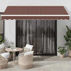 Automatická zatahovací markýza hnědá 350 x 250 cm 3215709