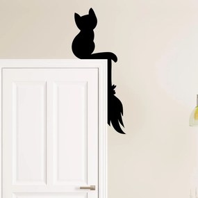 Halloween dekorace KOČKA Zvolte rozměr (cm): 15x34, Zvolte barvu dekoru: Černá