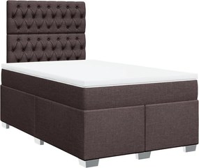Box spring postel s matrací tmavě hnědá 120x190 cm textil 3290437