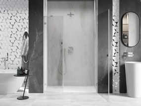Mexen Lunar-B, otočné pravé sprchové dveře 140 cm, 8mm čiré sklo, chromový profil, 832S-140-050-01-00-P