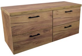 Comodo Koupelnová skříňka pod deskové umyvadlo Agria GO 120-HD - zlatý dub/zlatý dub