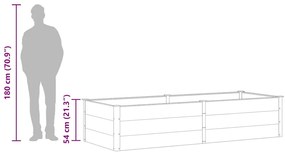 vidaXL Marketos Zahradní vyvýšený záhon 250 x 100 x 54 cm dřevoplast šedý