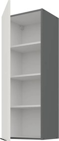 ARIA aw | horní skříňka 40 G-108 1F policová | 40 cm | EXTRA VYSOKÁ | ANTI FINGERPRINT povrch | antracit/bílá