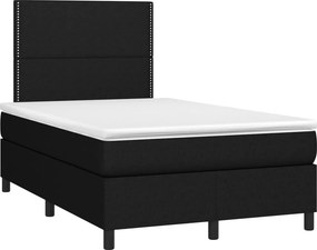 Box spring postel s matrací černá 120x190 cm textil 3269876