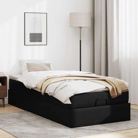 Osmanský rám postele s matrací černá 90x200cm umělá kůže 3311016
